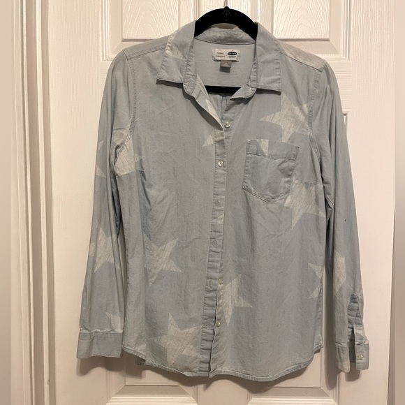 Old Navy | Tops | Denim Top Denim Stars Old Navy Denim Top With Buttons ...